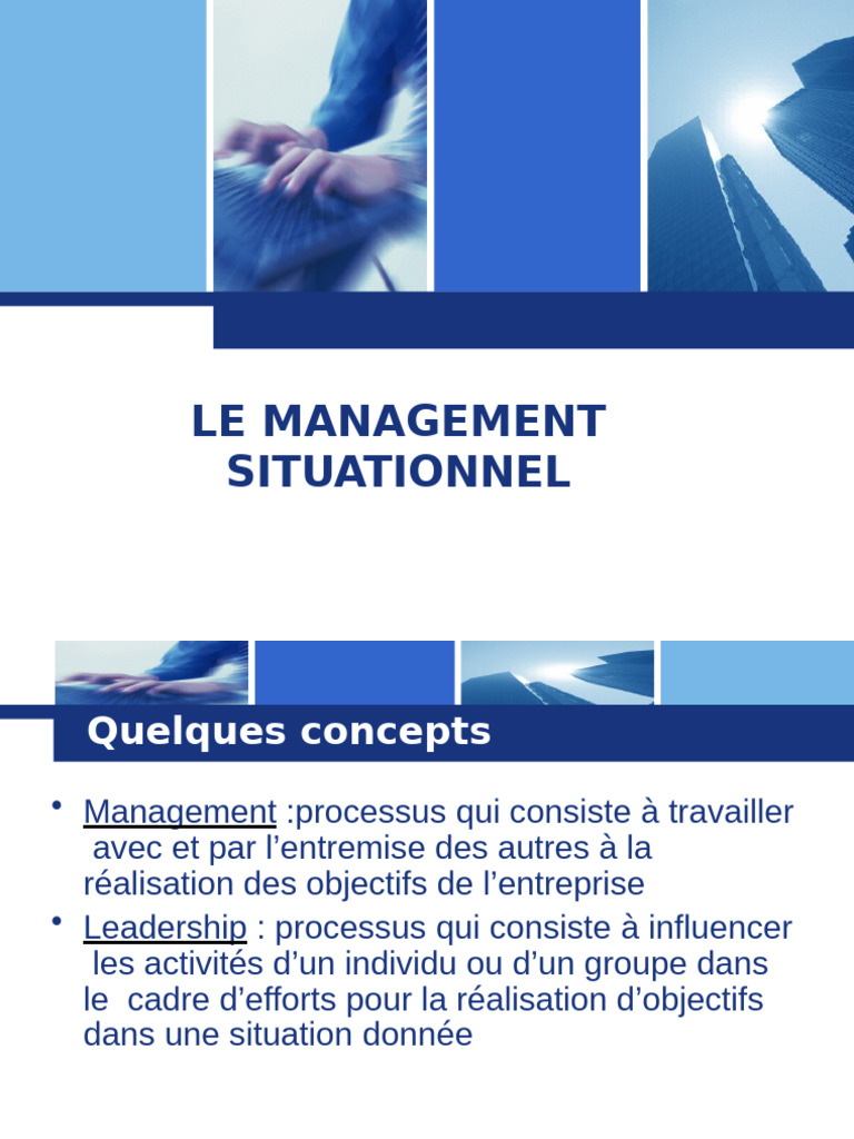 Management Situationnel et Leadership | PDF | Direction | Psychologie