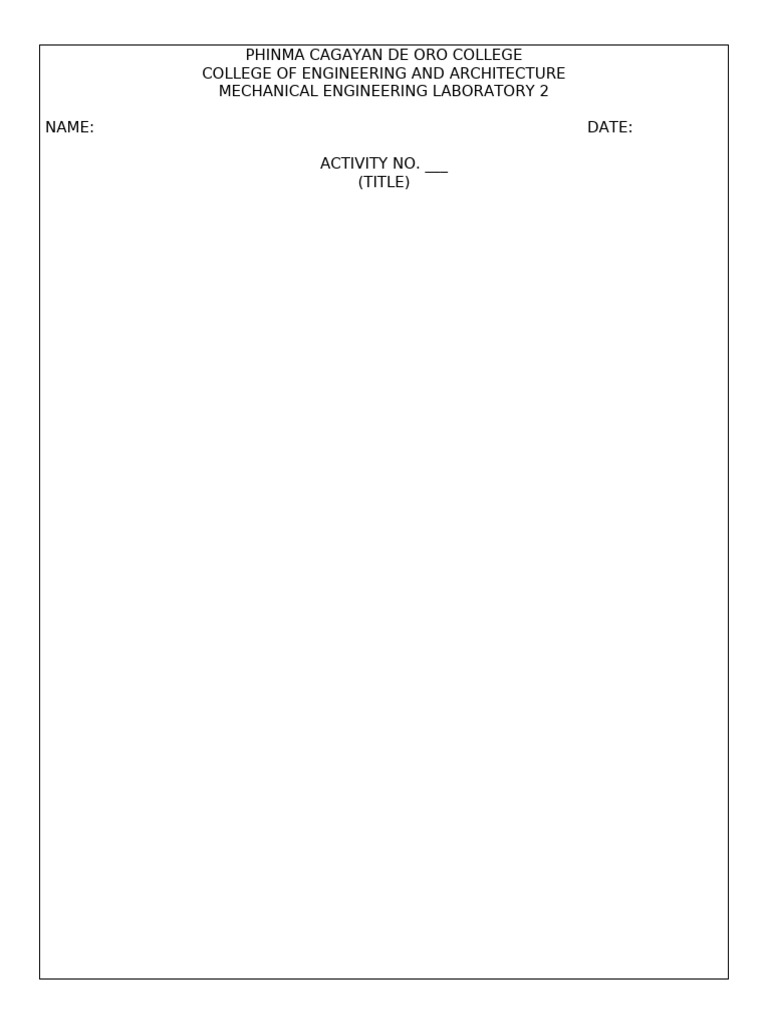 Lab 2 Activity Format | PDF