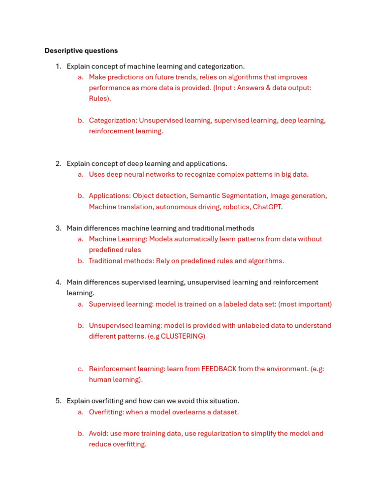Artificial Intelligence MIDTERM | PDF | Deep Learning | Machine Learning
