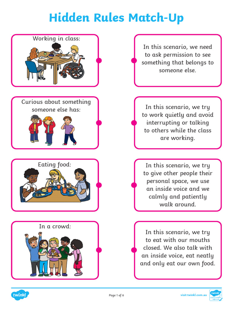 Social Skills Hidden Rules Guide | PDF