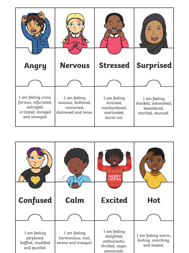Emotional Vocabulary and Board Games Guide | PDF | Subjective ...