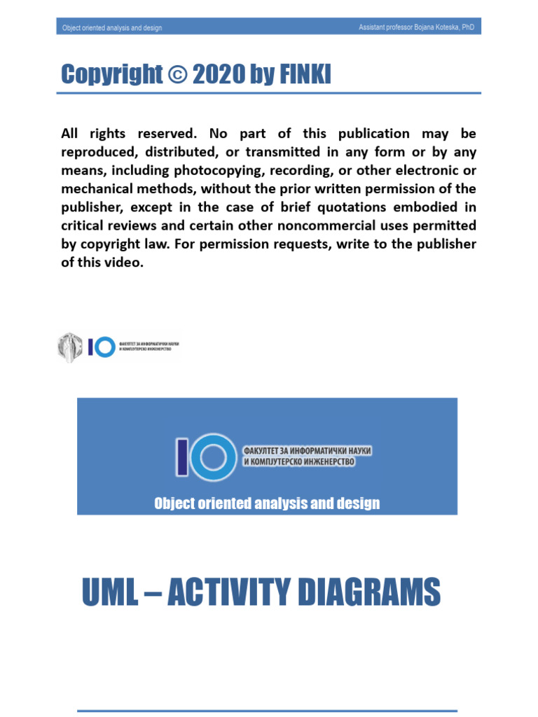 Auditoriski_03_UML_Activity_diagram_ppt | PDF | Libraries | Software Engineering