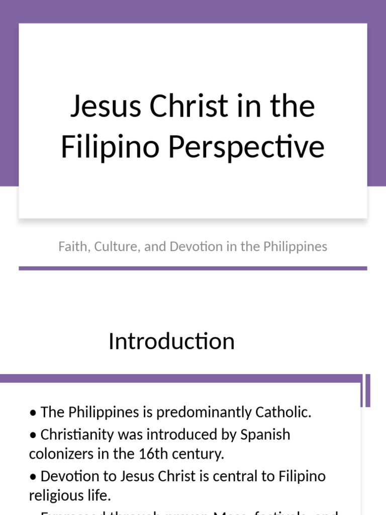 Jesus Christ Filipino Perspective | PDF