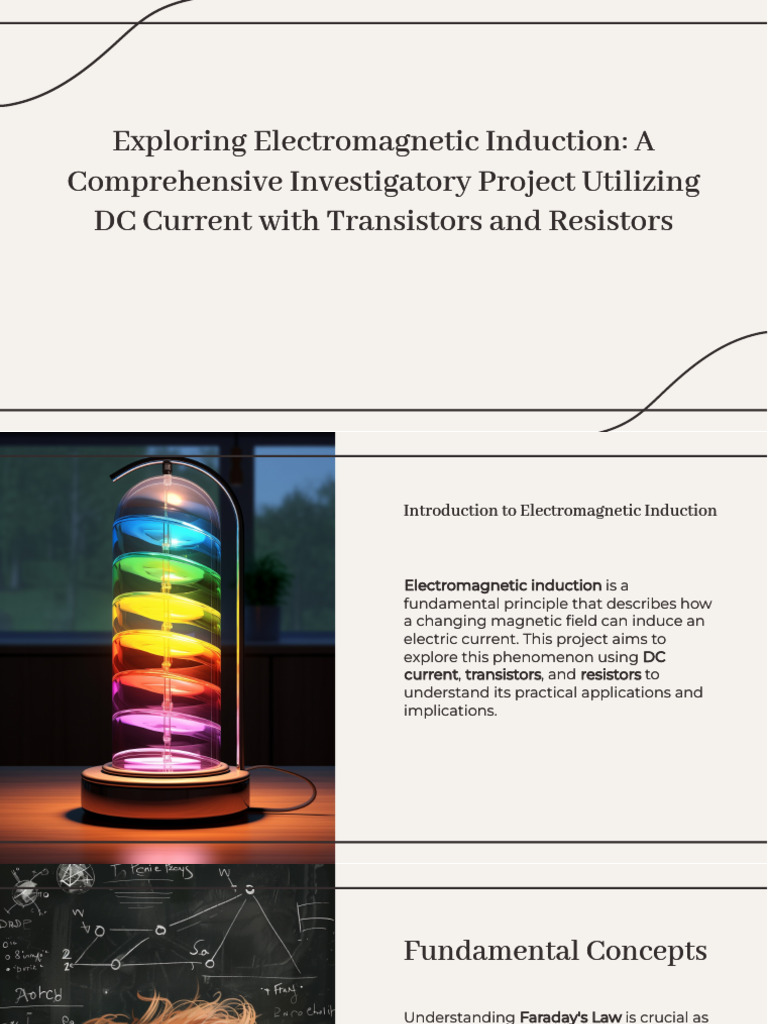 Slidesgo Exploring Electromagnetic Induction A Comprehensive Investigatory Project Utilizing DC ...