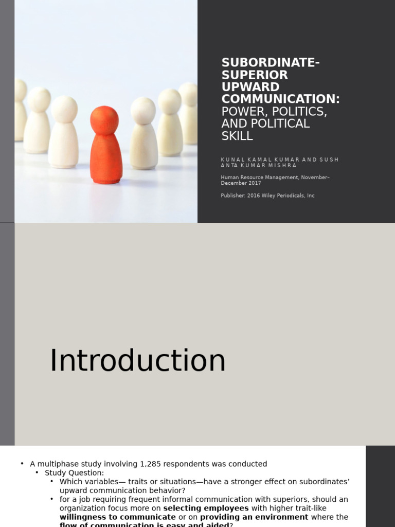 SUBORDINATE-SUPERIOR - UPWARD - COMMUNICATION Ver. 03.00 | PDF | Power ...