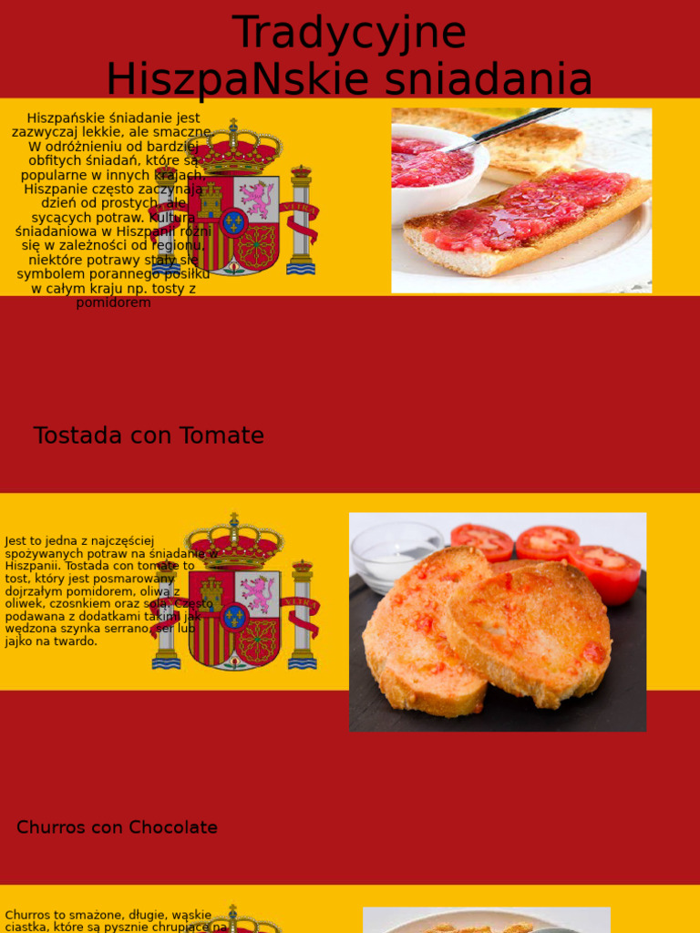Tradycyjne HiszpaNskie sniadania | PDF