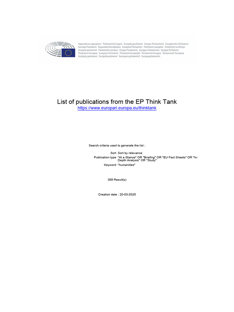 Publications Think Tank | PDF | European Union | People Smuggling