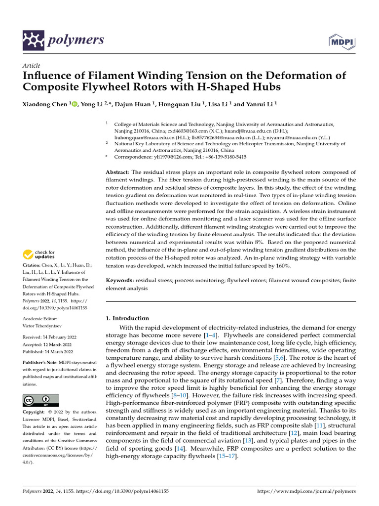 Influence of Filament Winding Tension On The Defor | PDF | Deformation ...