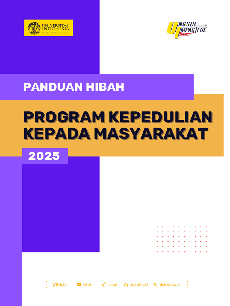 Panduan Lengkap Hibah Kepmas 2025 - DPIS UI | PDF