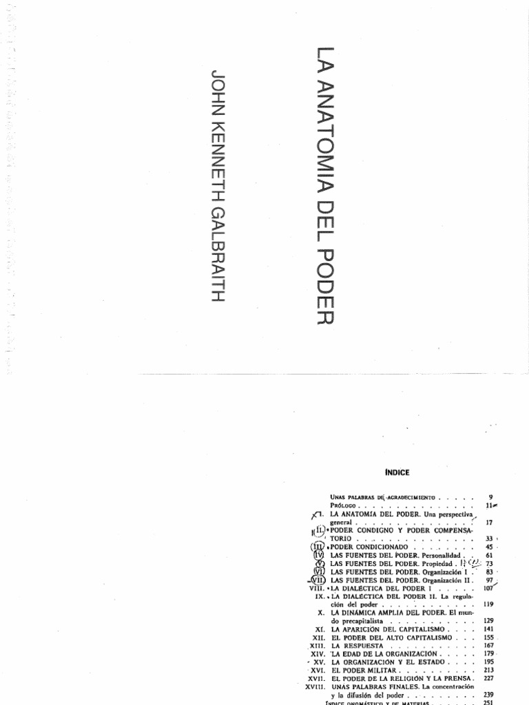 Kenneth Galbraith - Anatomía Del Poder | PDF