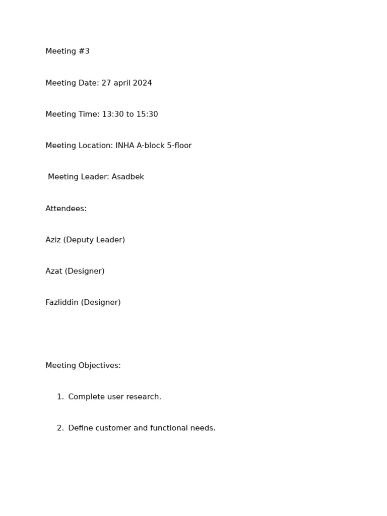 Meeting 3 | PDF
