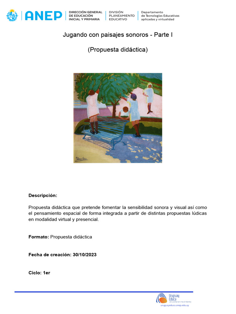 Paisajes Sonoros en la Educación | PDF | Imagen | Pensamiento