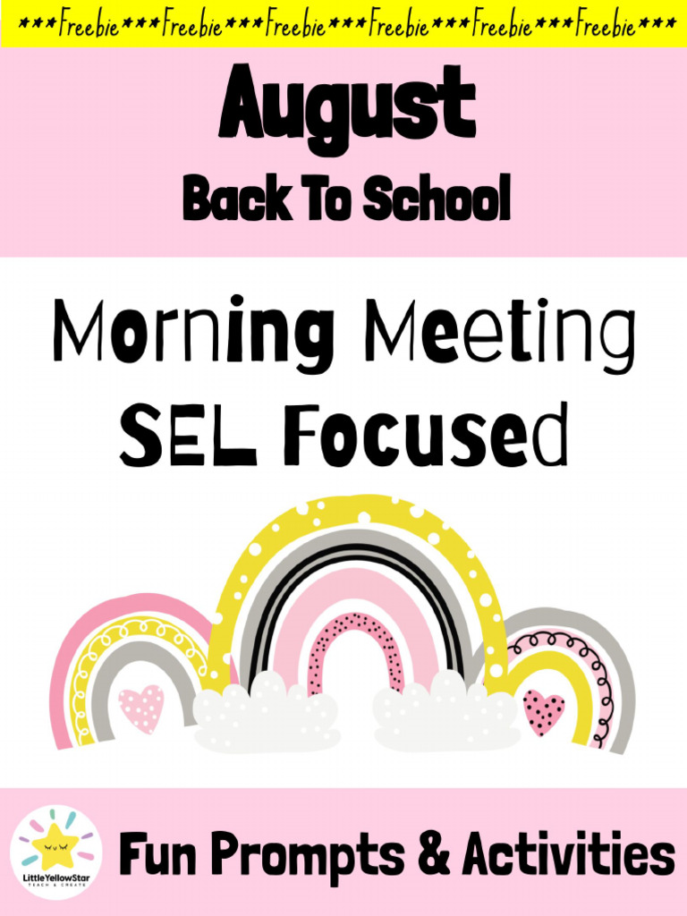 TPT - August SEL Morning Meeting Workbook | PDF | Emotions