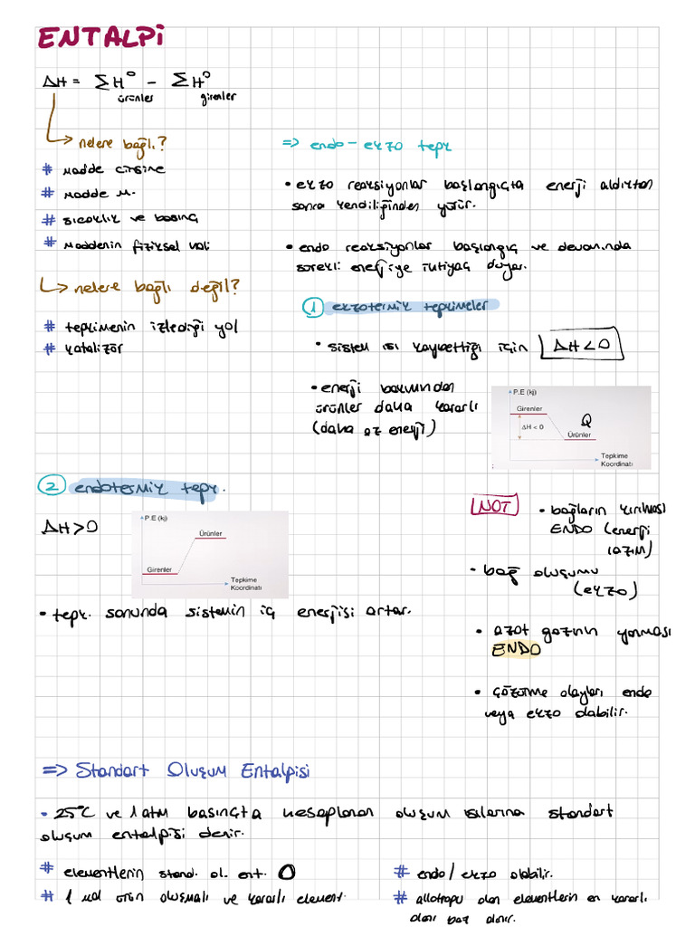 Entalpi Notlar | PDF