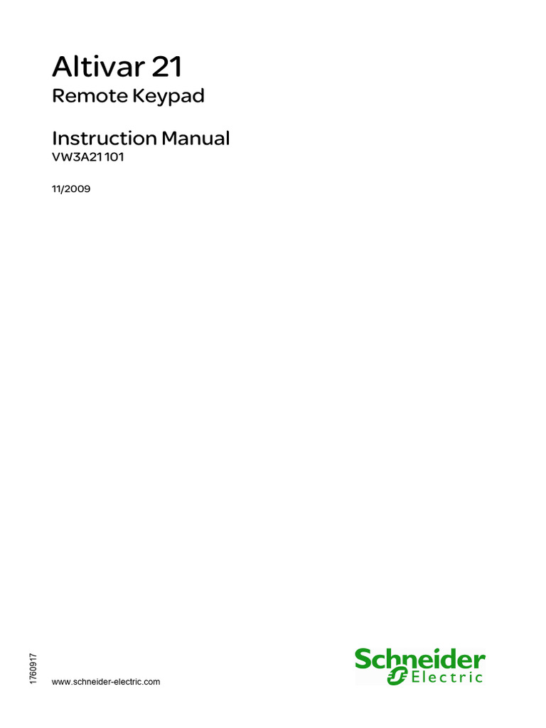 Schneider Electric Altivar 21 Remote Keypad | PDF | Parameter (Computer ...