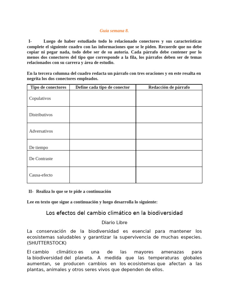 Guia Sem. 8 | PDF | Biodiversidad | Habitat