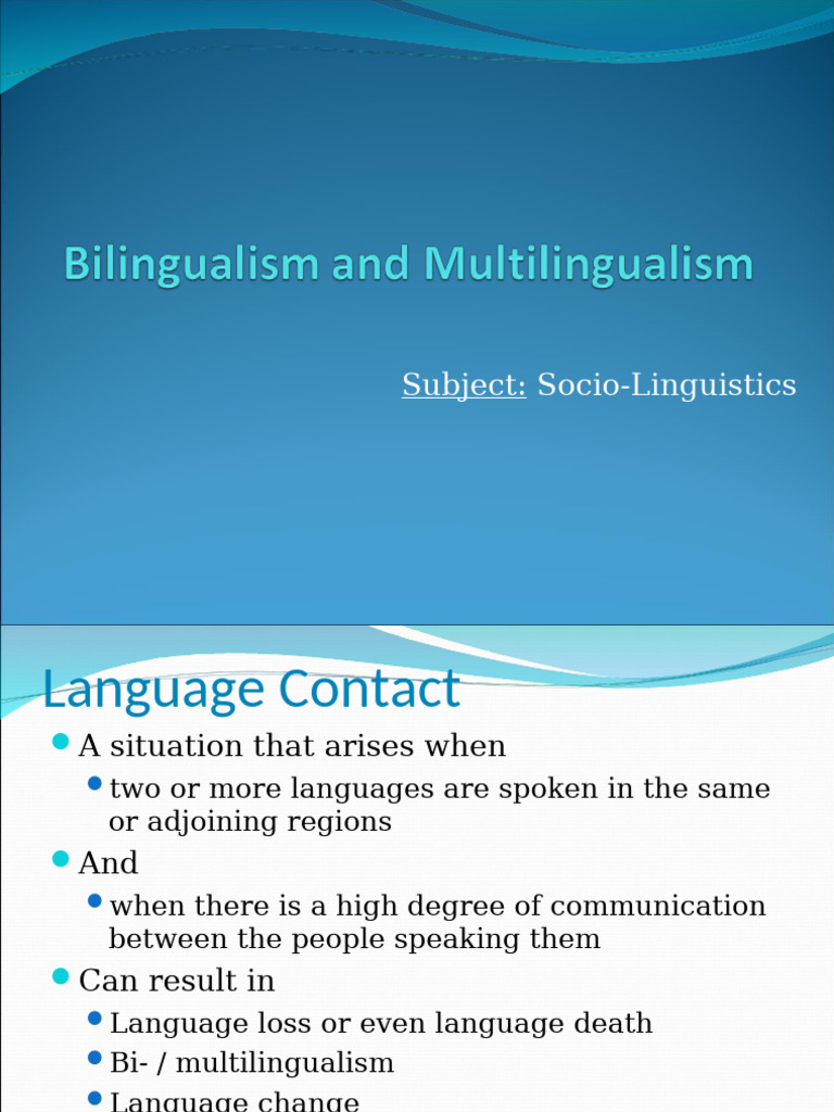 Understanding Subordinate Bilingualism | PDF | Multilingualism | Second ...