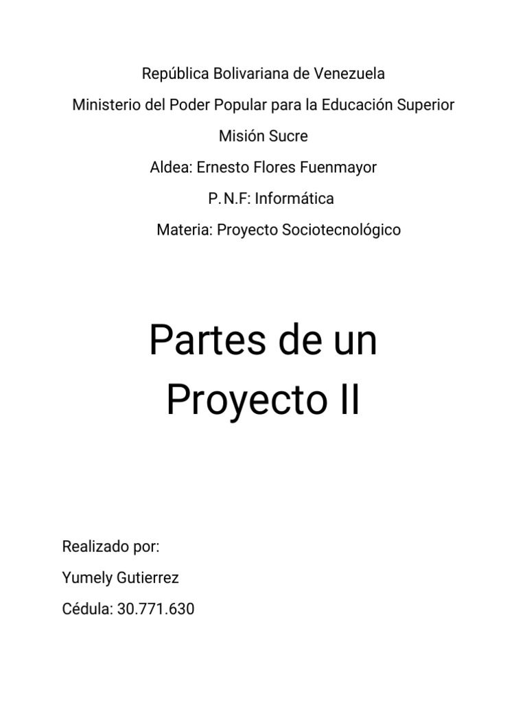 Partes de Un Proyecto II-WPS Office - 030715 | PDF
