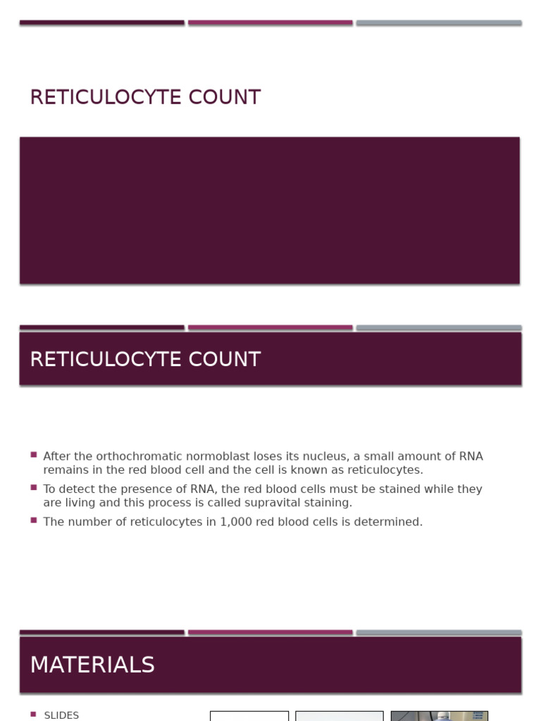 10 Reticulocyte Count | PDF