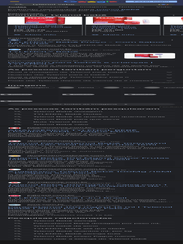 Tylenol Vebe - Pesquisa Google | PDF | Analgésico | Febre