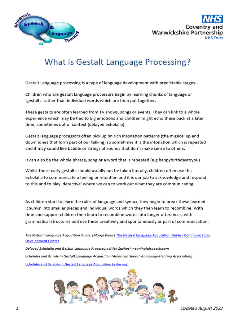 Understanding Gestalt Language Processing | PDF | Language Acquisition ...