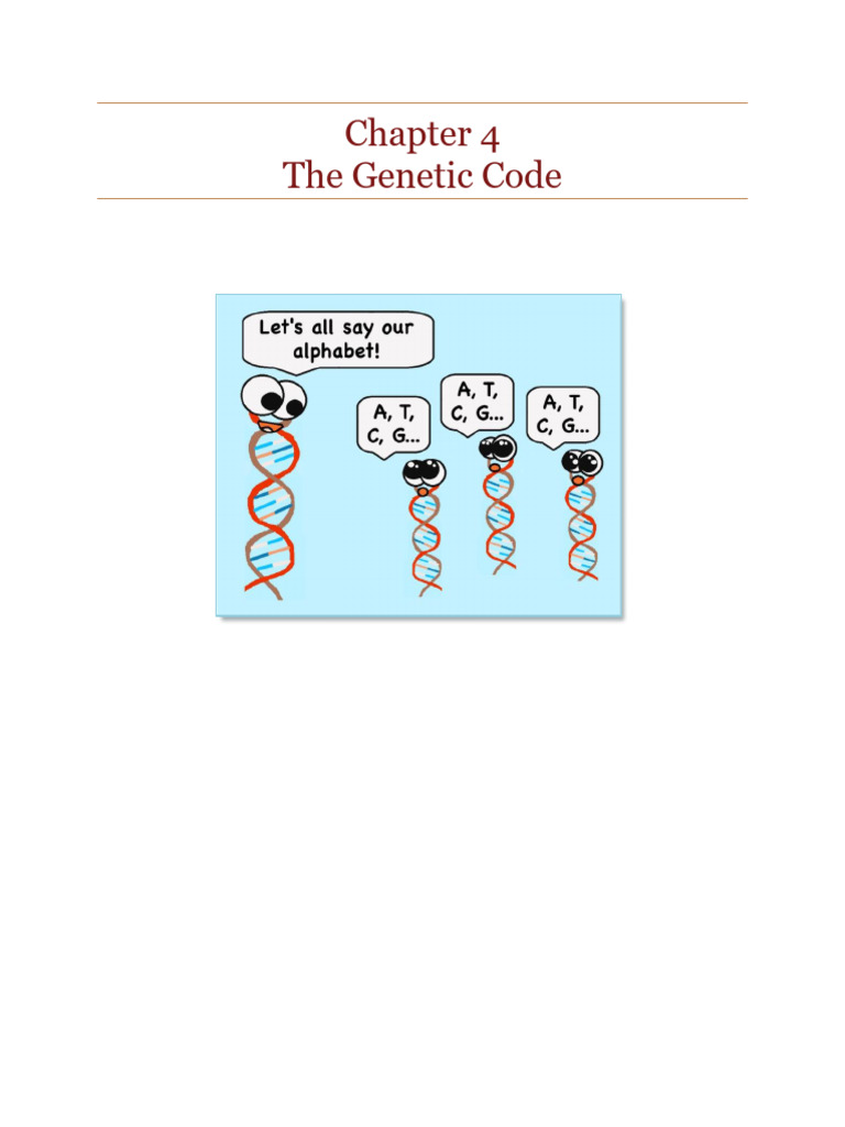 Chapter 4) The Genetic Code | PDF | Genetic Code | Nucleic Acid Sequence