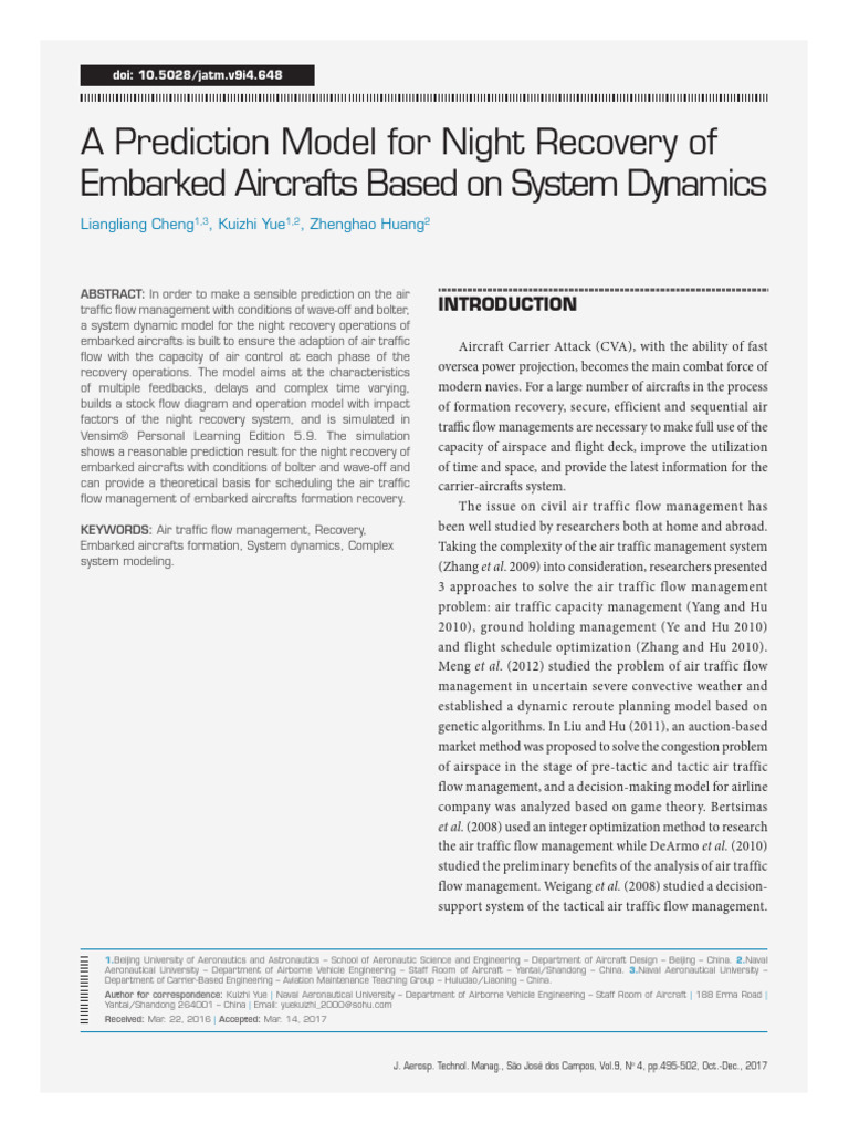 Night Recovery Model for Embarked Aircraft | PDF | Air Traffic Control ...