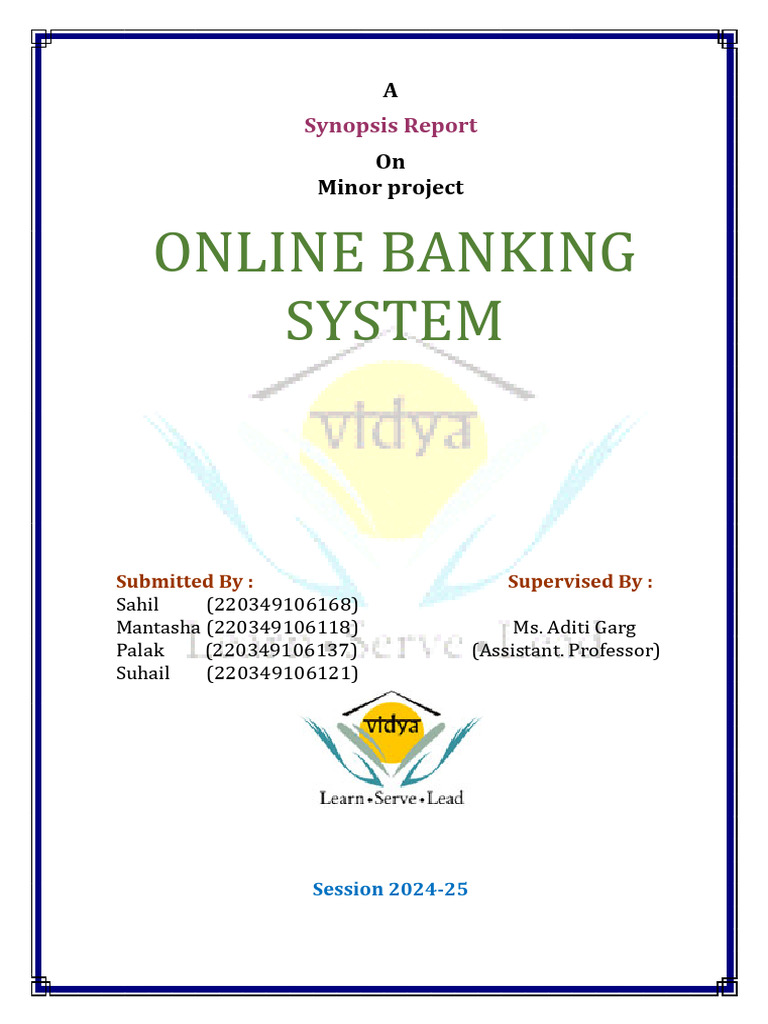 Online Banking System Overview | PDF | World Wide Web | Internet & Web