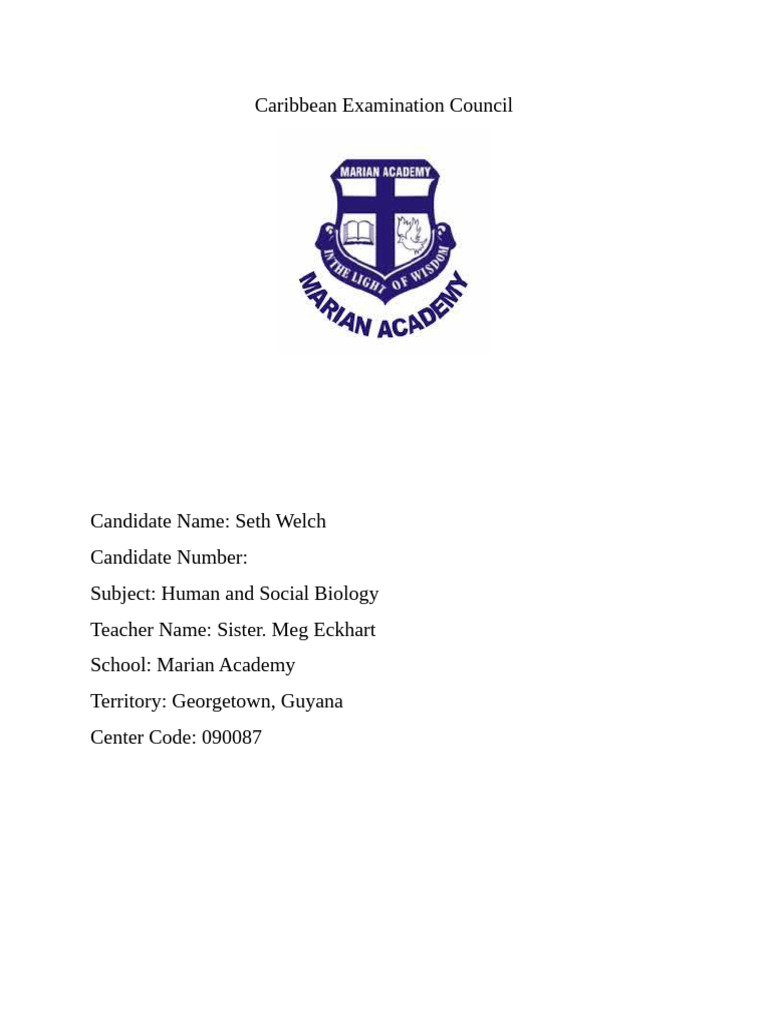 Caribbean Examination Council | PDF