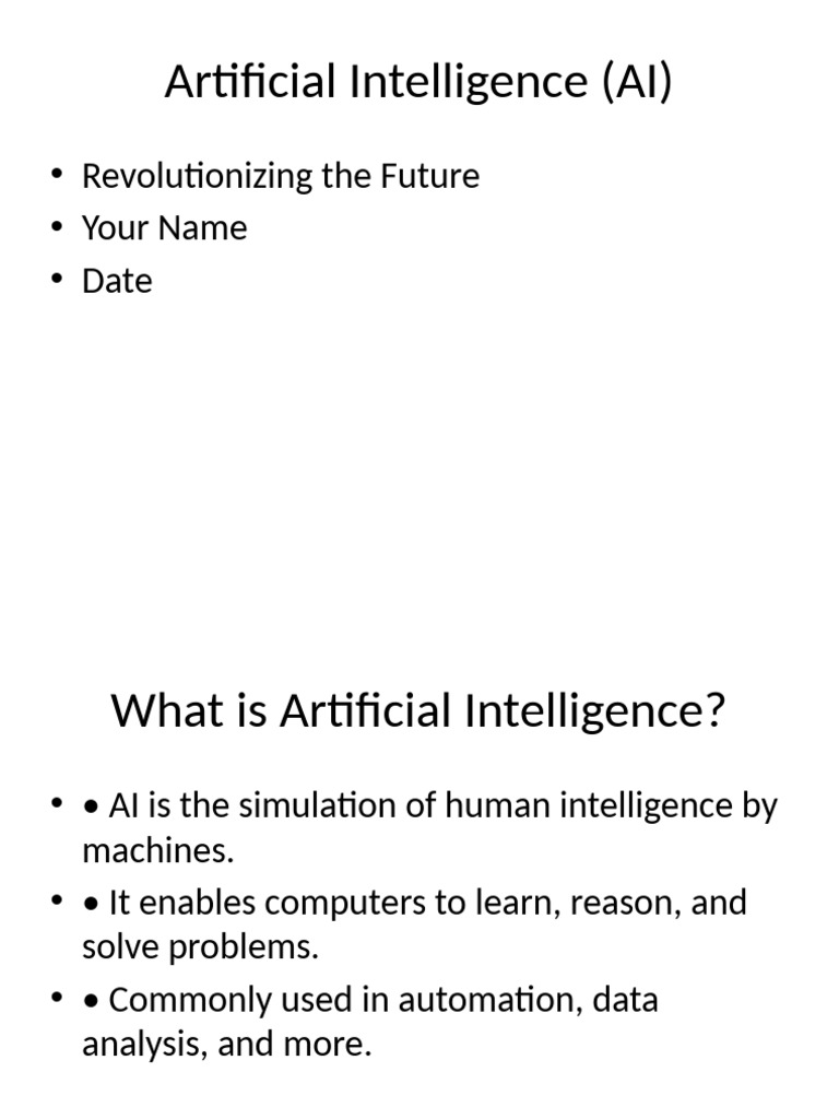 Artificial_Intelligence_Presentation group 14_english assignment | PDF