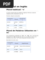 50 Ejemplos de PLURALES INGLES | PDF | Lingüística | Morfología Lingüística