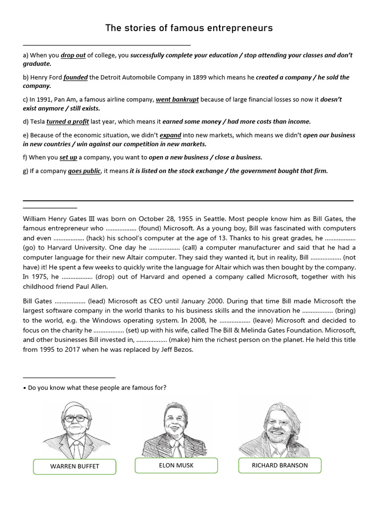 Famous Entrepreneurs and Their Stories | PDF | Steve Jobs | Apple Inc.