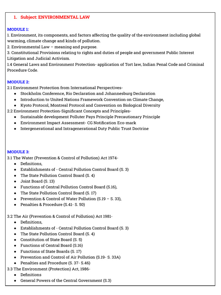 Key Environmental Conventions for UPSC | PDF | Environmental Law ...