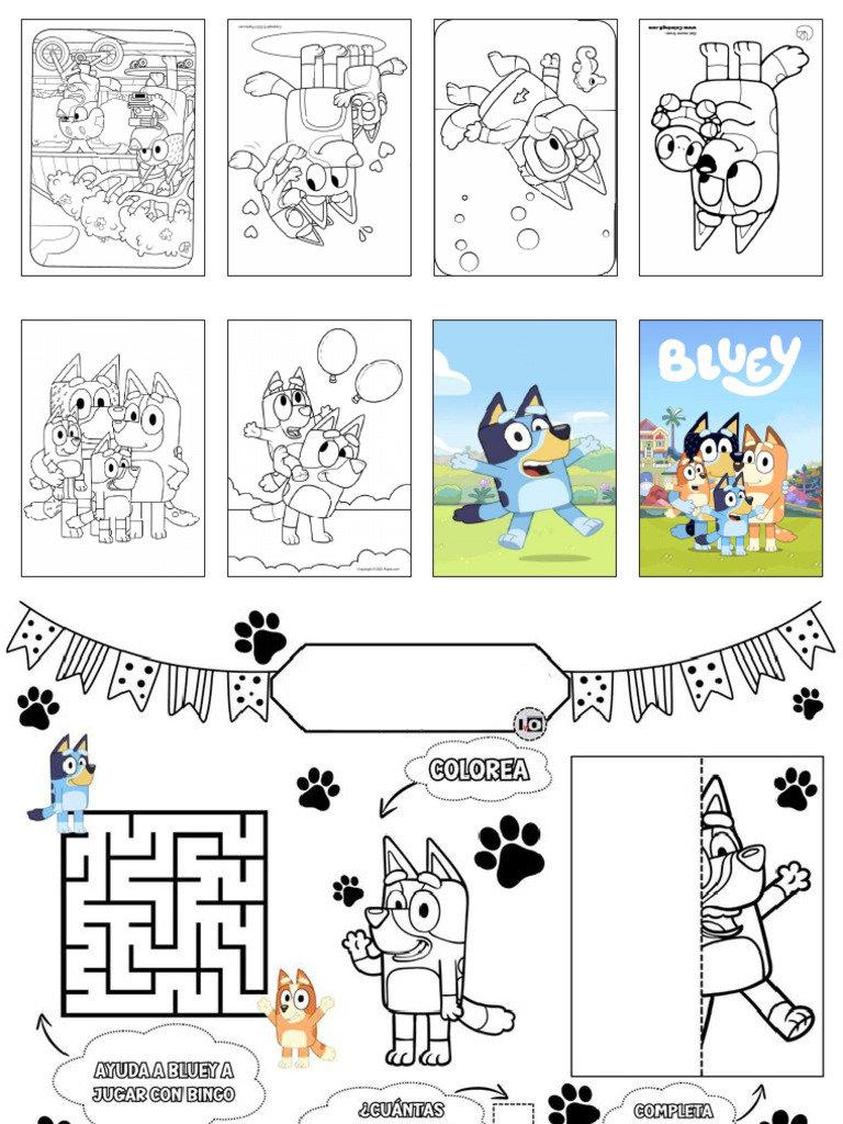 Libro de Colorear Mini BLUEY | PDF