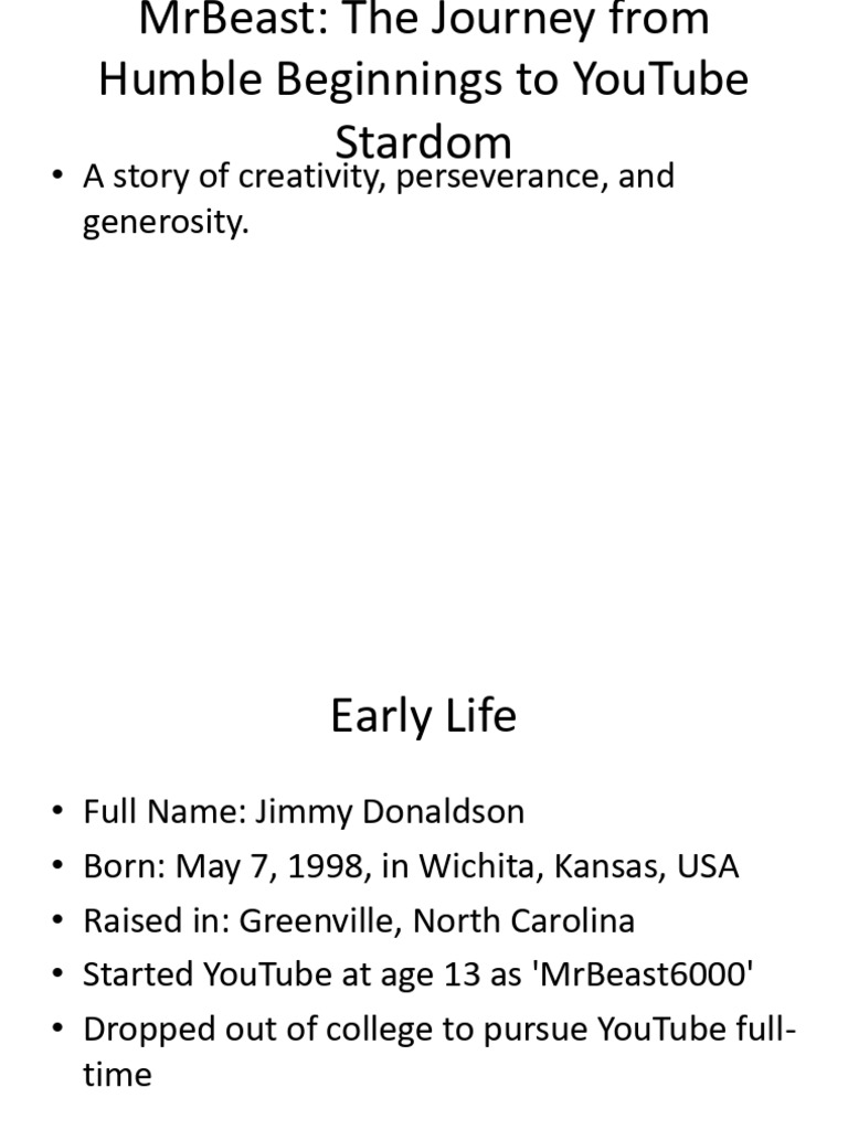 MrBeast Presentation (1) 5fa34a6b Fa50 40d2 b608 Da67ab177ef0 | PDF