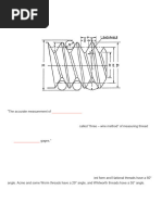 Measure Threads with Three-Wire Method | PDF | Screw