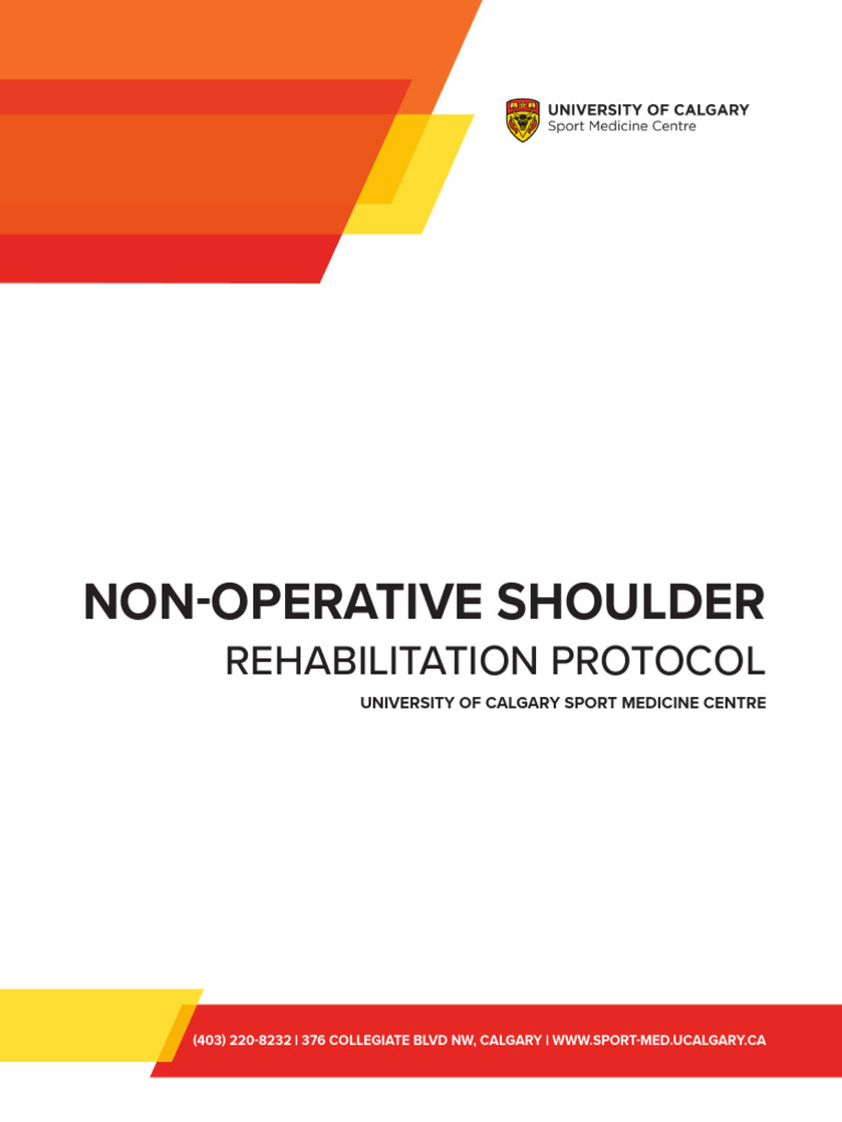 FINAL - Non-Op Shoulder Protocol | PDF | Anatomical Terms Of Motion | Shoulder