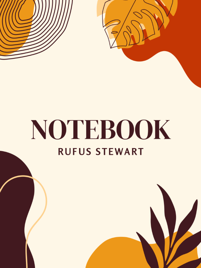 Brown Aesthetic Notebook Cover | PDF