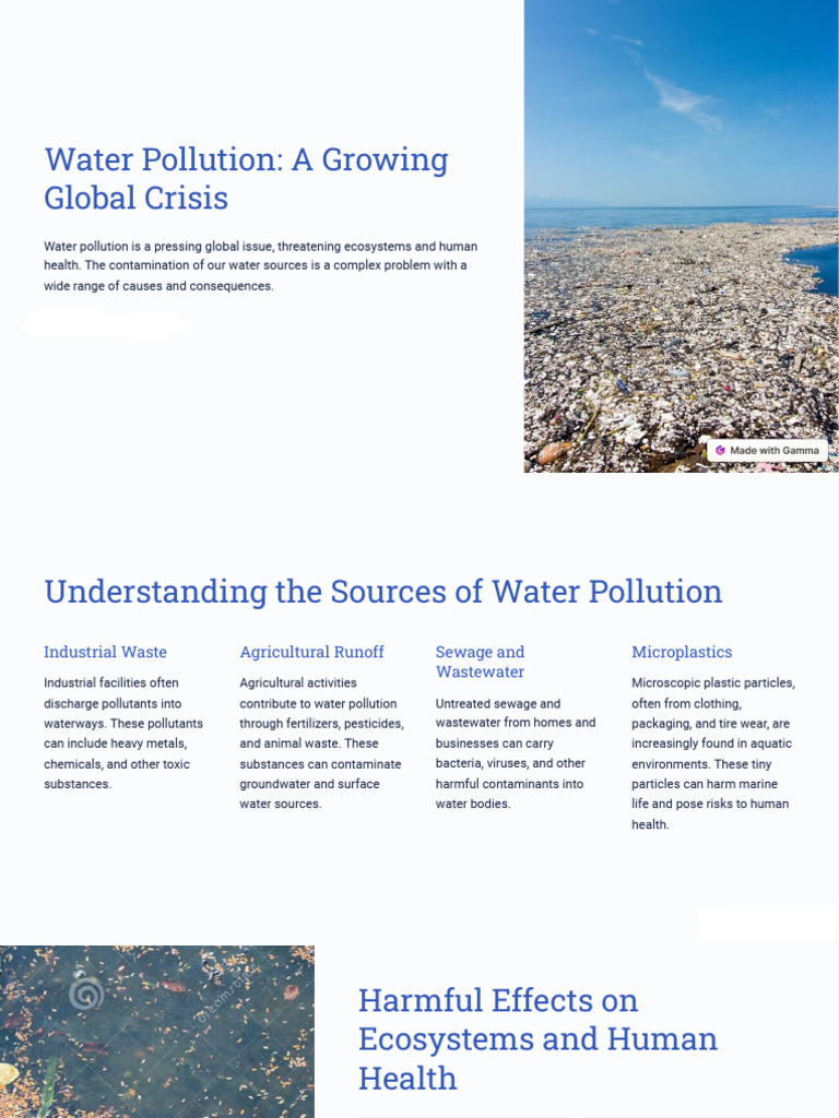 Water Pollution A Growing Global Crisis 1 | PDF