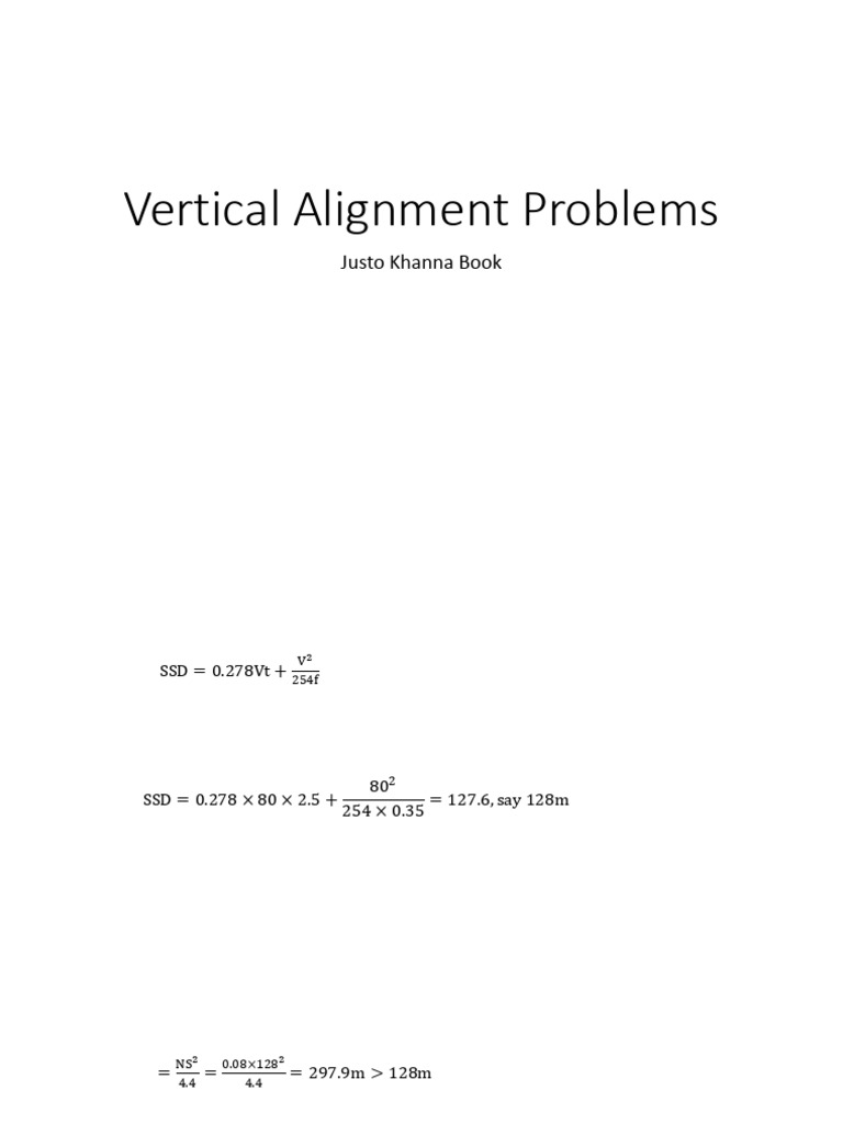 Vertical Alignment Problems-1 | PDF