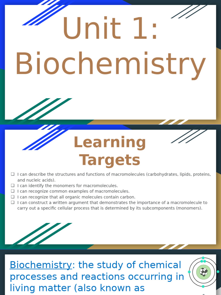 Unit_1__Biochemistry_Notes | PDF | Carbohydrates | Nucleotides