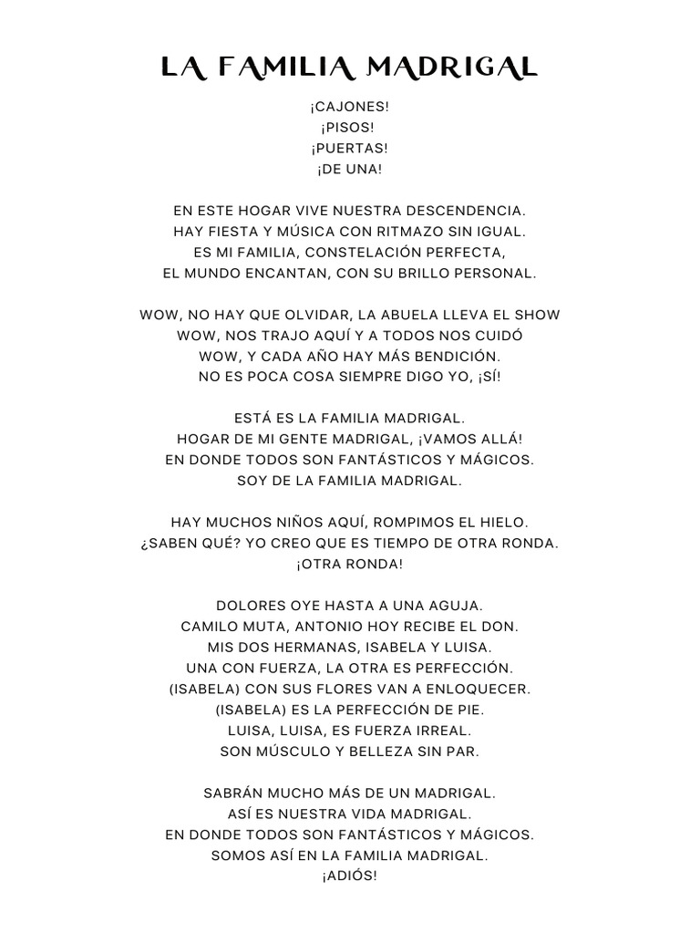 Familia Madrigal | PDF