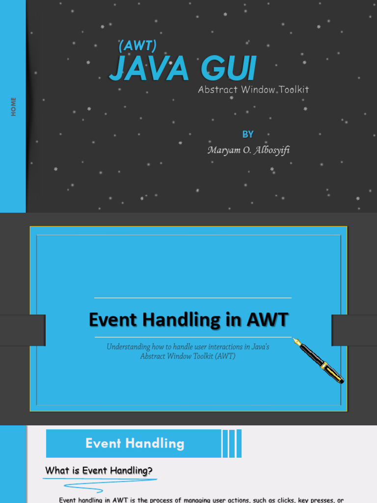 AWT Event Handling in Java | PDF | Method (Computer Programming) | Dialog Box