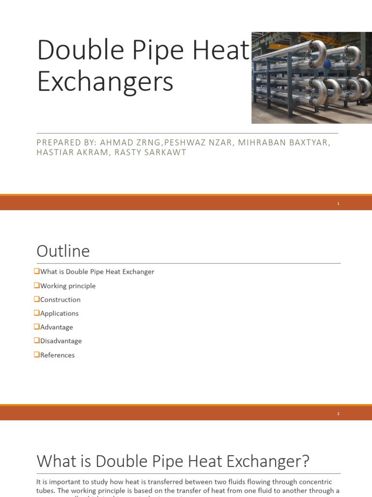 Double Pipe Heat Exchanger Overview | PDF | Heat Exchanger | Pipe ...
