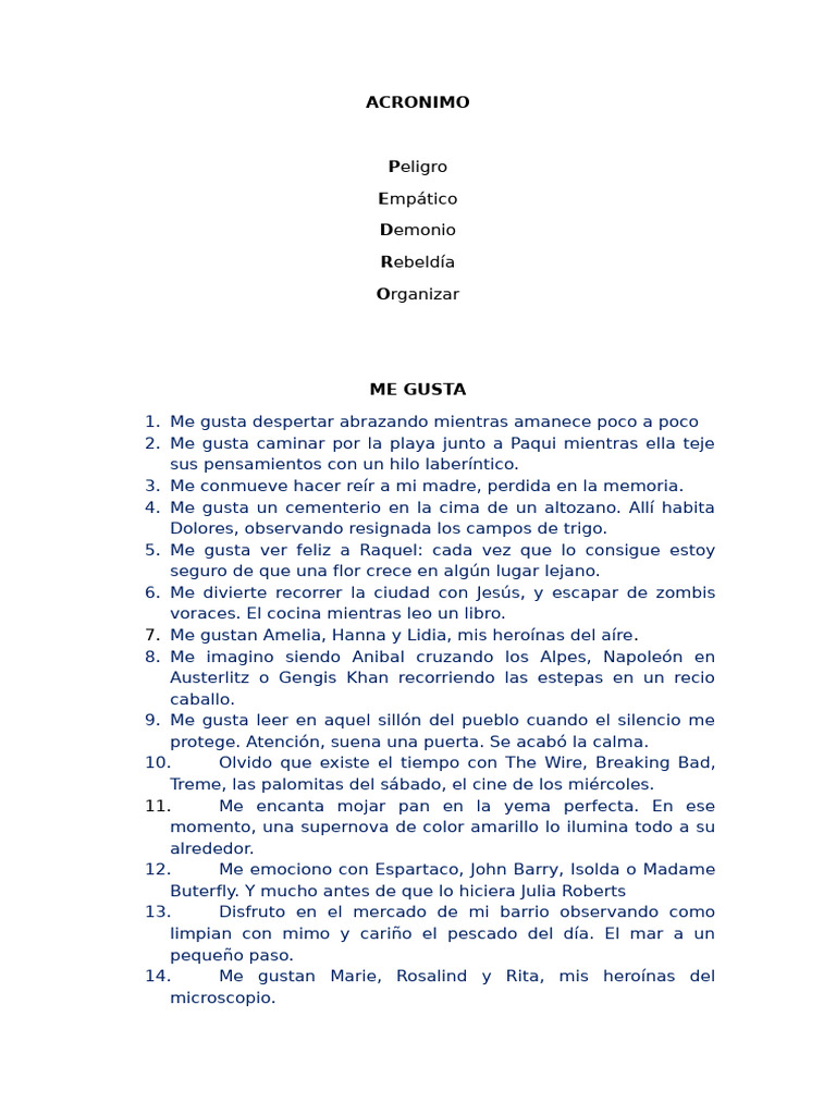ME GUSTA Y NO ME GUSTA | PDF