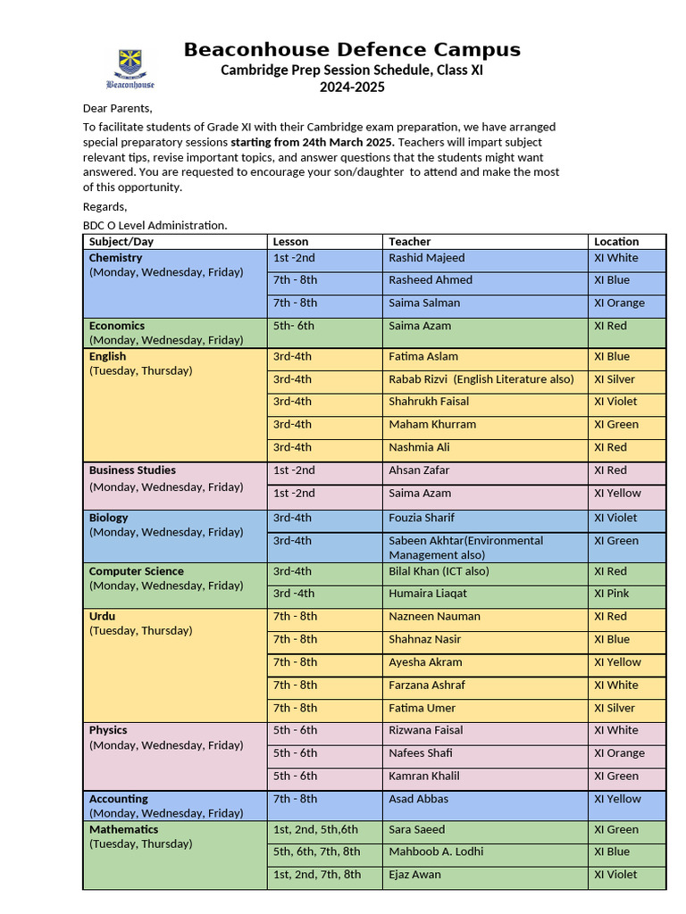 Cambridge Prep Session Grade XI March-April 2025 | PDF