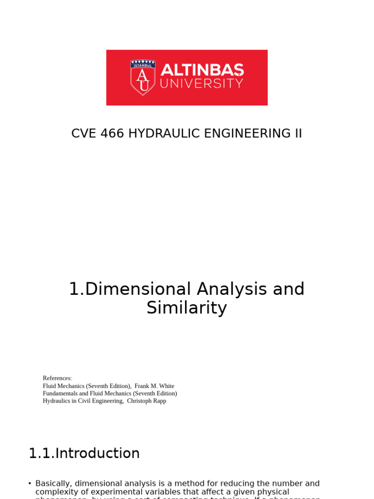 Dimensional Analysis in Hydraulic Engineering | PDF | Reynolds Number ...
