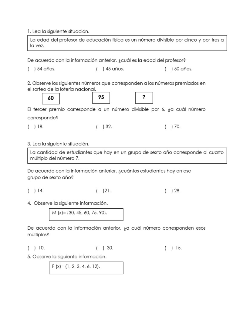 Ejercicios de Matemáticas y Problemas | PDF