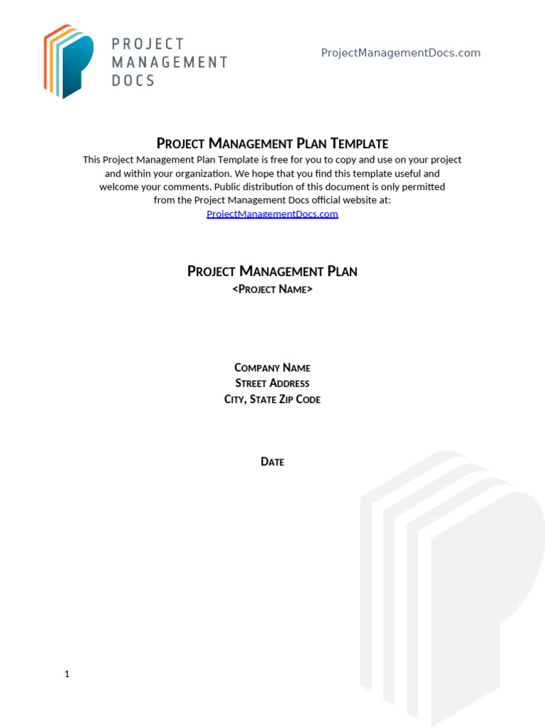 Project Management Plan 1 | PDF | Project Management | Risk Management