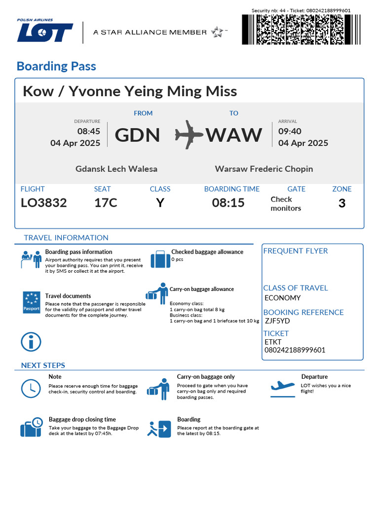 Boarding Pass67eed338ea142 250404 071443 | PDF | Transport | Civil Aviation